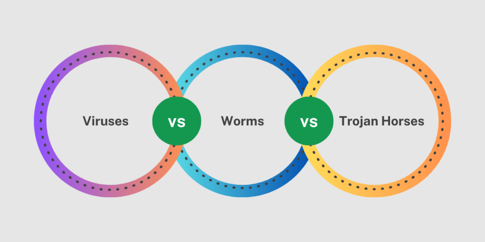 Viruses vs Worms vs Trojan Horses: What's the Differences?